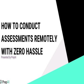 How to Conduct Assessments Remotely with Zero Hassle | PDF