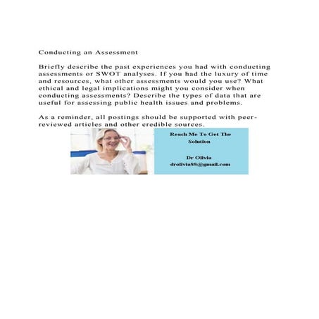 Conducting an AssessmentBriefly describe the past experience.docx