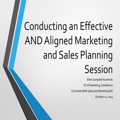 Conducting an Effective and Aligned Marketing and Sales Planning ...