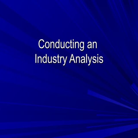 Conducting an industry analysis (1) | PPT