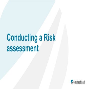 Conducting a risk assessment | PDF | Business | Business and Finance