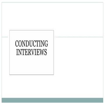 Conducting Interviews - @learnwithsamii | PPT
