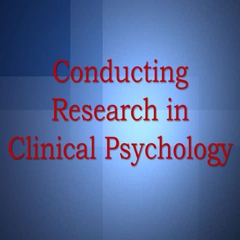 Clinical psychology | PPTX