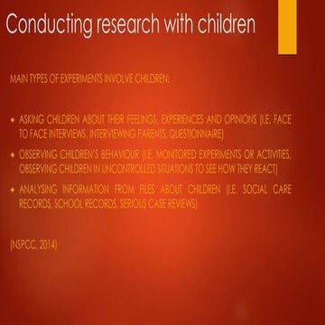 Research involving children | PPT