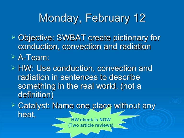 Conduction Convection Radiation
