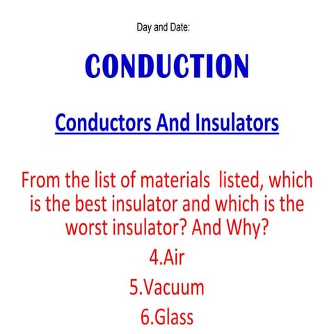 C O N D U C T I O N L E S S O N 2 | PPT