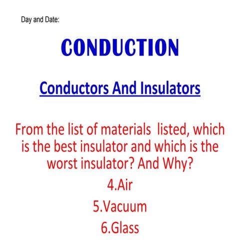 Conduction Lesson 2 | PPT