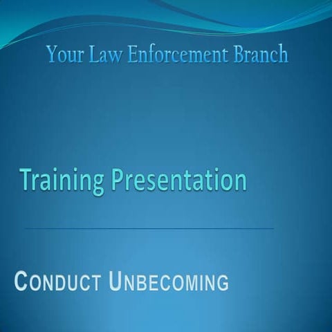 Conduct Unbecoming 1.2 | PPTX