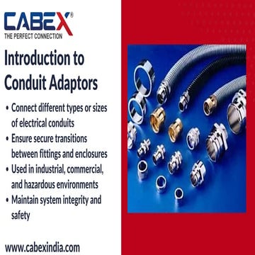 Reliable Connections with Conduit Adaptors | PDF