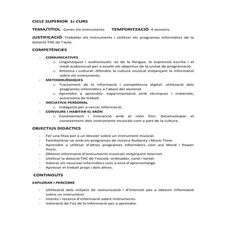 Conec Els Instruments | PDF