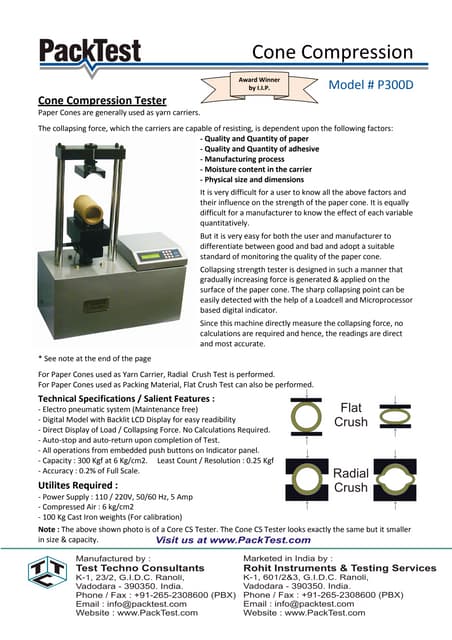Cone Compression P300 D Pdf