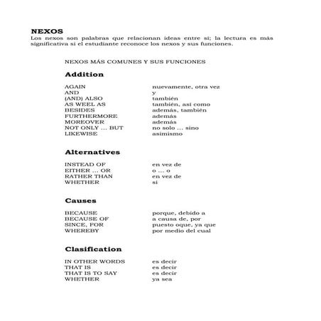 Determinantes, Preposiciones y Conectores | DOC