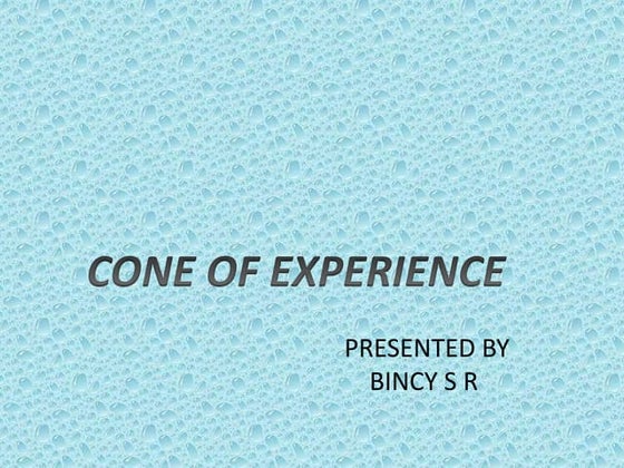 Dale's Cone of Experience | PDF | Education