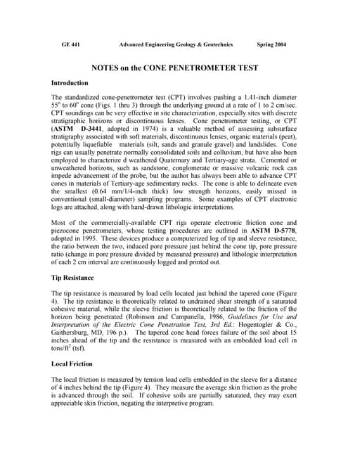 Cone Penetration Test | PPTX