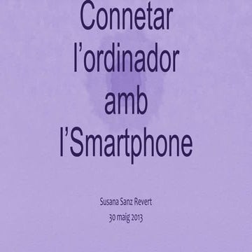 Connectar l’ordinador amb l’smartphone | PPTX