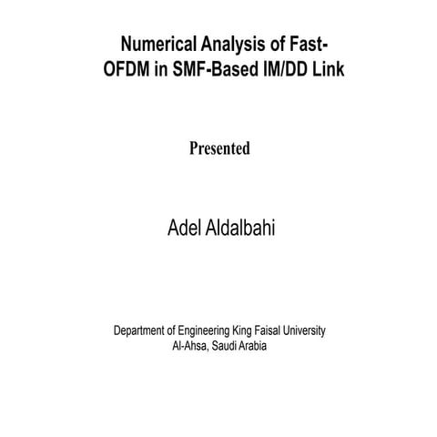 Fast-OFDM SMF | PPTX