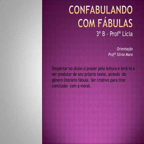 Confabulando com fabulas | PPT