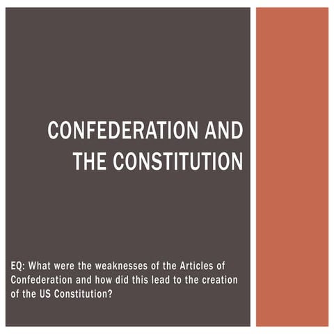 Confederation and the Constitution | PPTX | Civic affairs | Politics