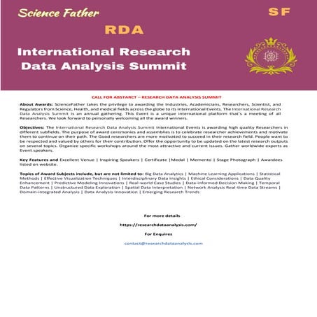 19th Edition Of International Research Data Analysis Excellence Awards ...