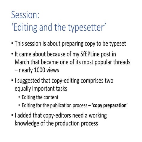 Editing and the typesetter - Rich Cutler | PPTX