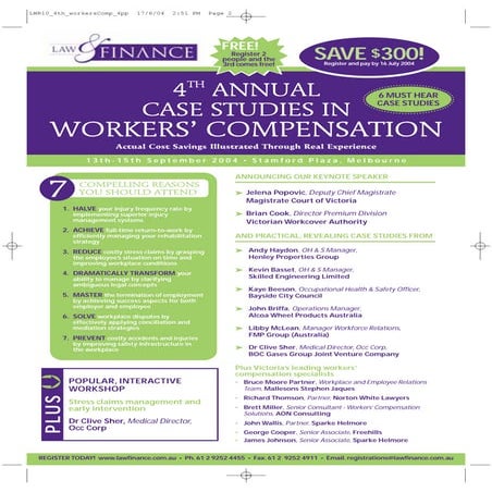 Worker's Compensation Conference brochure | PDF