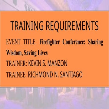 CONFERENCE IN EVENTS MANAGEMENTS / PPT PRESENTATION | PPT