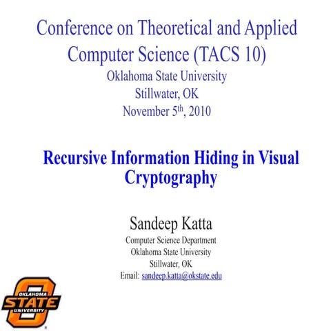 Conference on theoretical and applied computer science | PPTX ...