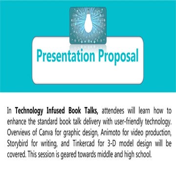 Conference presentation: Infusing Book Talks with Technology | PPT