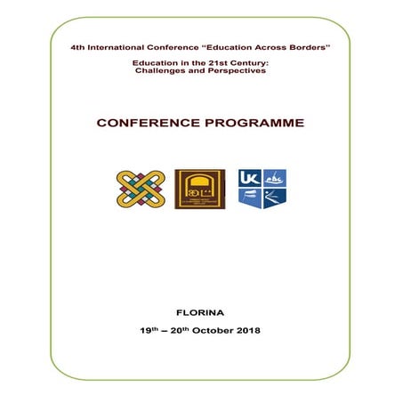Conference programme education across borders | PDF