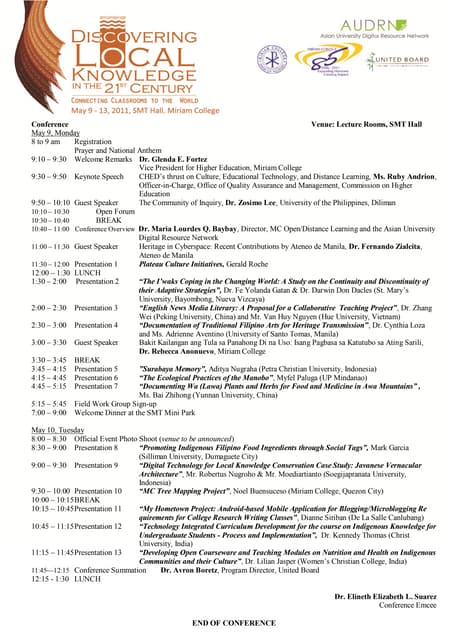 Idd 2016 conference schedule | PDF