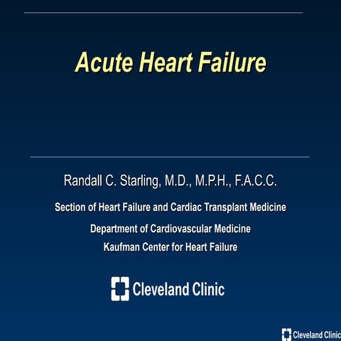 Acute Heart Failure | PPT