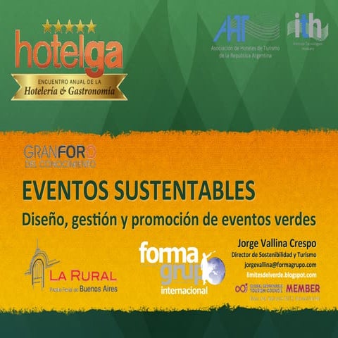 Eventos sustentables. Diseño, gestión y promoción de eventos verdes | PDF