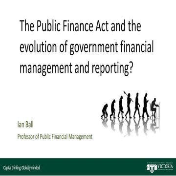 The Public Finance Act and the evolution of government financial ...