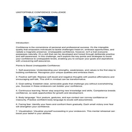 Unstoppable Confidence | PDF