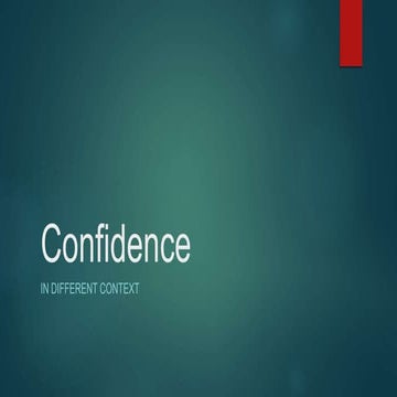 Confidence | PPTX