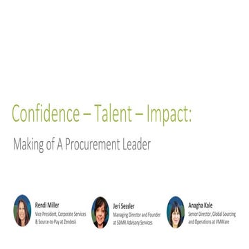 Confidence - Talent - Impact: Making of A Procurement Leader | PPTX