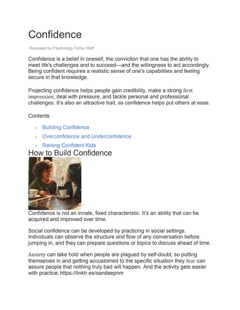 Confidence | DOCX