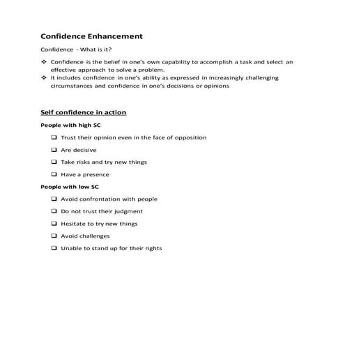 Self confidence | PPTX
