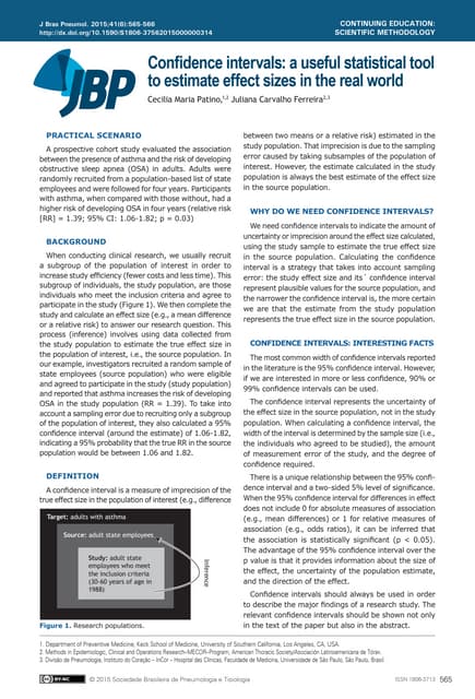 Confidence interval & probability statements | PPTX