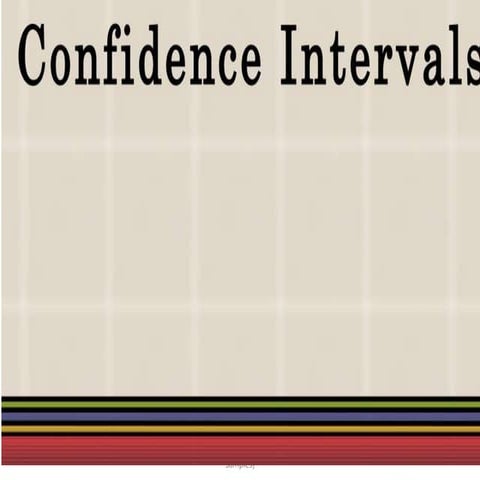 Confidence intervals for the mean (large samples) | PPT