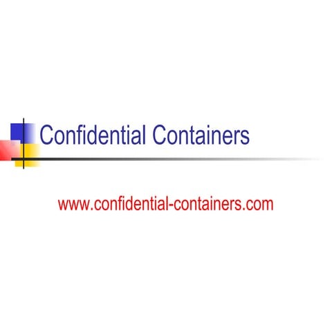 Confidential containers | PPT