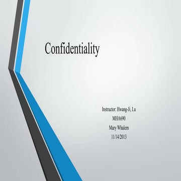 Confidentiality | PPT