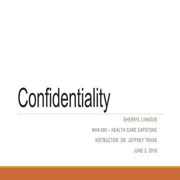 Confidentiality | PPT