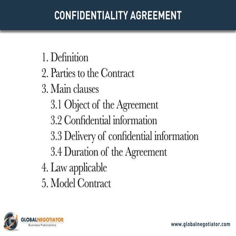 CONFIDENTIALITY AGREEMENT - Contract Template and Sample | PDF