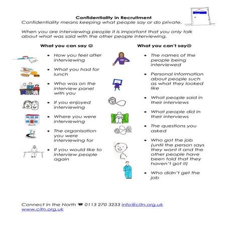Confidentiality what you can and can't say (handout) | PDF