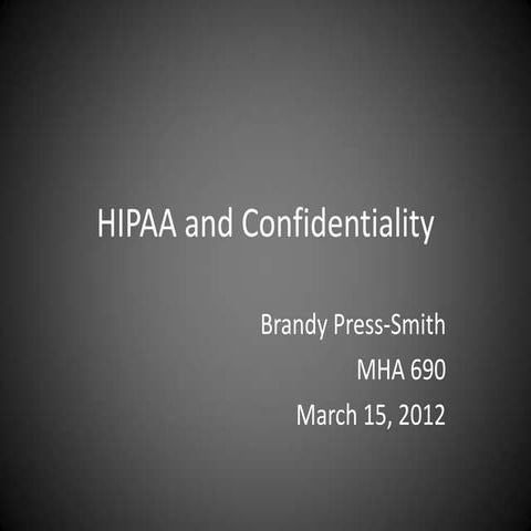 Patient privacy & confidentiality training | PPTX