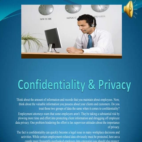 Confidentiality & privacy | PPT