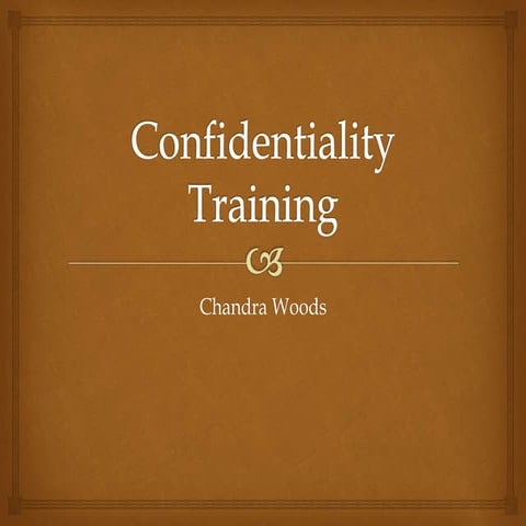Confidentiality training | PPTX
