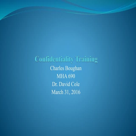 Confidentiality training | PPTX