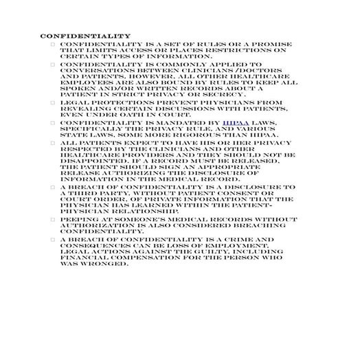 Confidentiality training slides | RTF